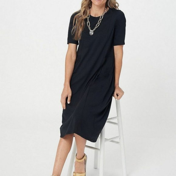 LOGO by Lori Goldstein | Dresses | Logo By Lori Goldstein Solid Seamed ...